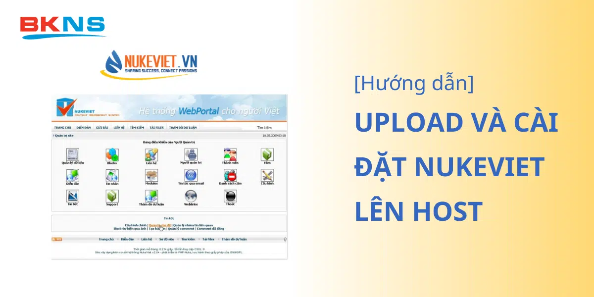 Hướng dẫn upload và cài đặt NukeViet lên host đơn giản nhất - BKNS