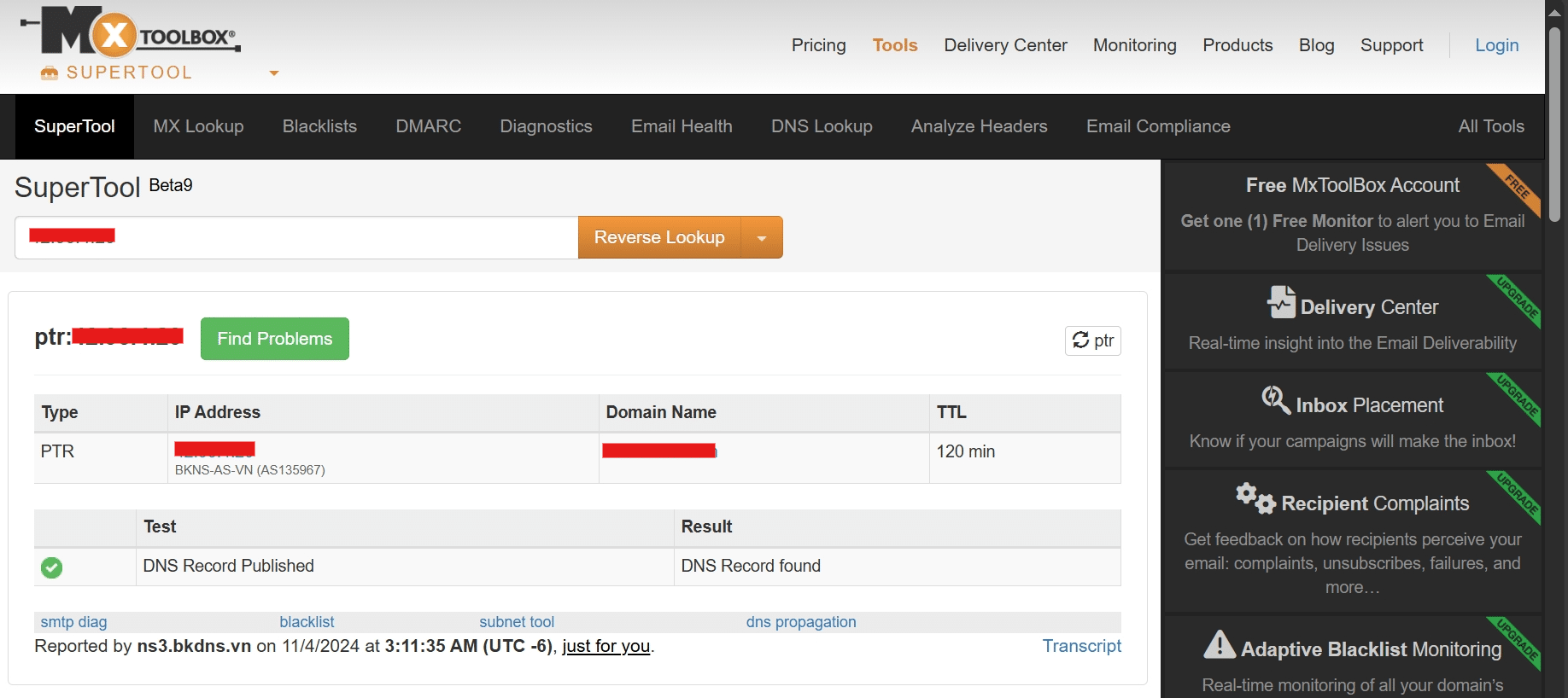 Hướng dẫn trỏ bản ghi PTR Record cho IP Server/VPS - BKNS