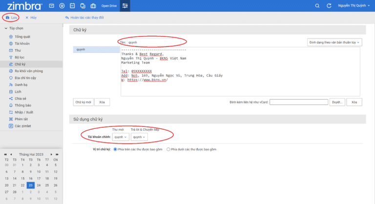 Zimbra Email là gì? Hướng Dẫn Thêm Chữ Ký Riêng Trên Zimbra - BKNS